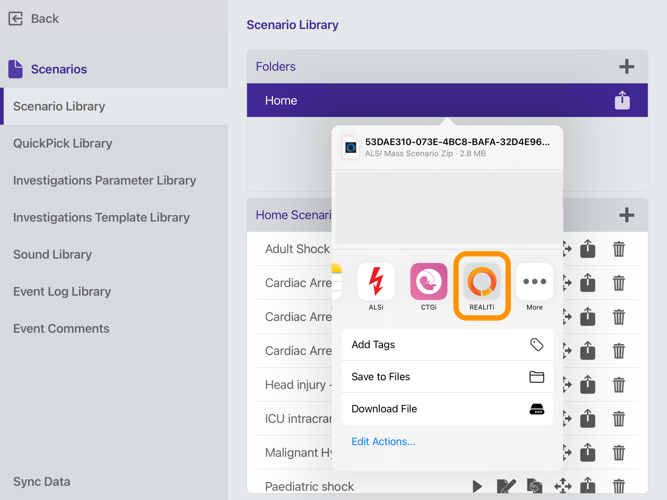 Importing Scenarios from ALSi into REALITi – iSimulate