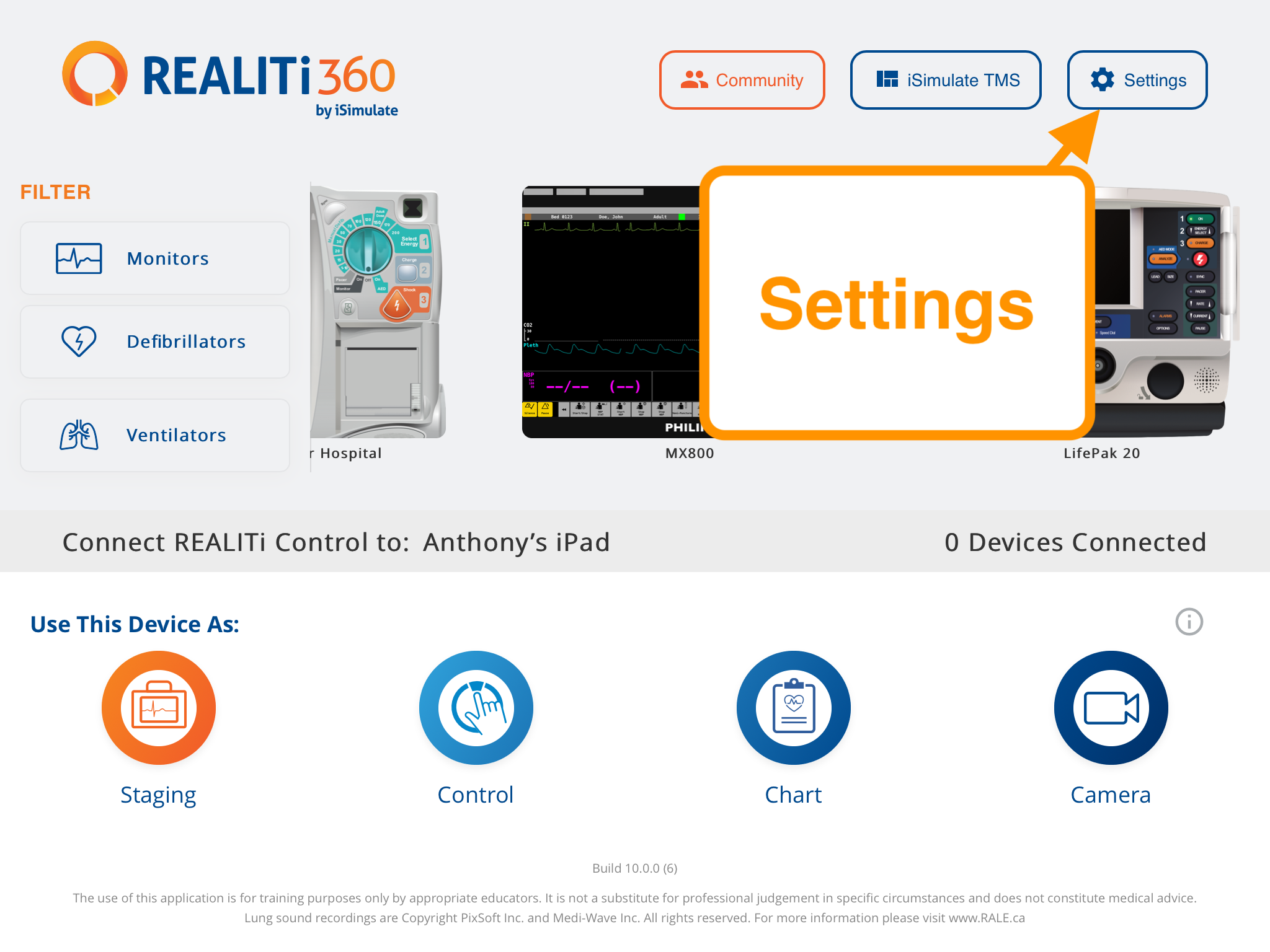 General Settings – iSimulate