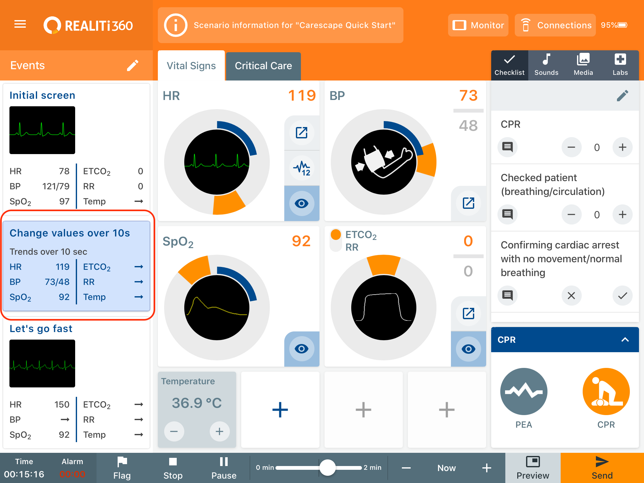 Control - Section 1: Scenario Events – iSimulate 한국어